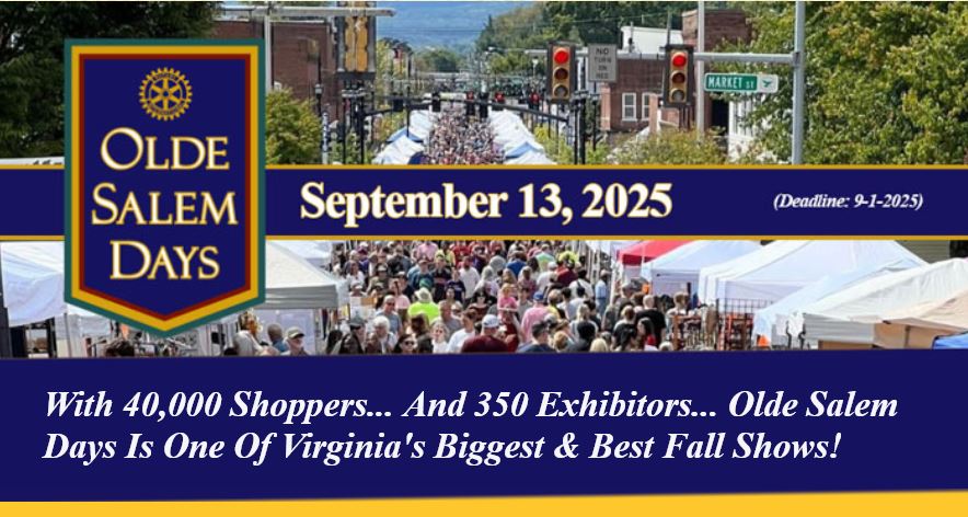 One of Virginia's BEST one day shows! Olde Salem Days - September 13 ...